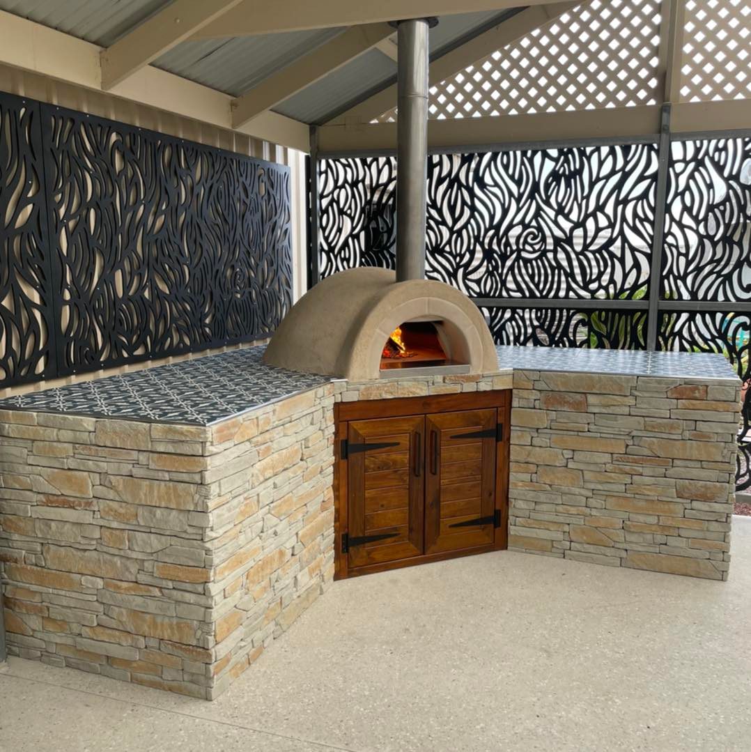 Pizza Ovens using Wall Cladding